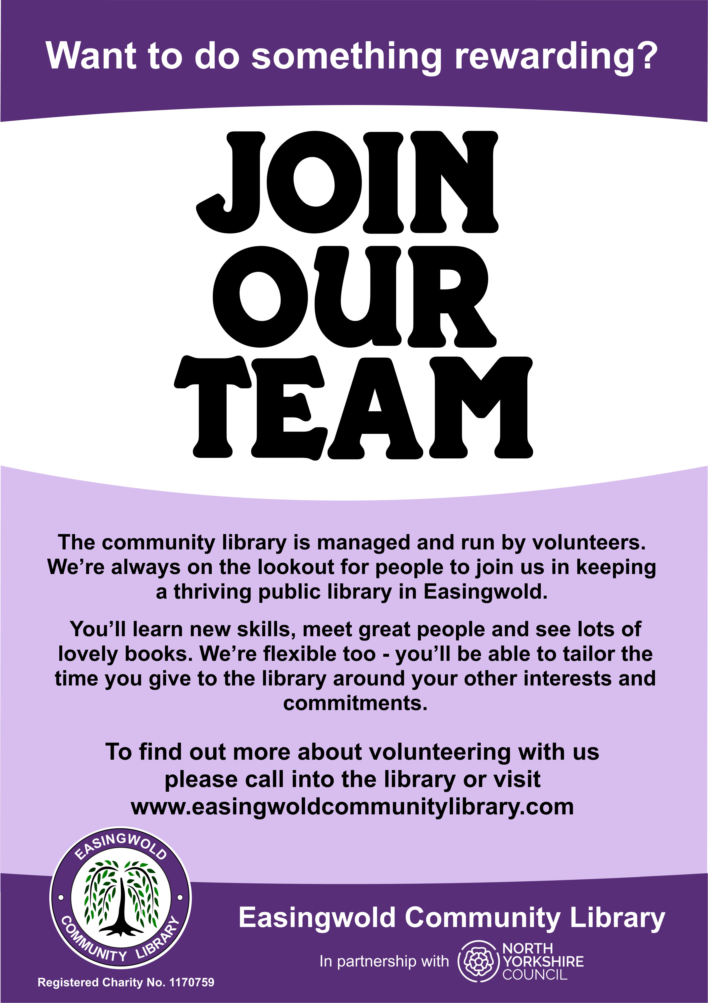 Volunteer With Us – Easingwold Community Library